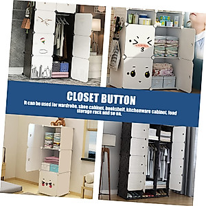 Garneck 20pcs Buckle electric wire connector storage shelves plastic metal wire shelving wire grid cube connectors for closet plastic wire connector modular organizer cube storage shelves