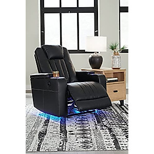 Signature Design by Ashley Center Point Urban Faux Leather Tufted Zero Wall Recliner, Black