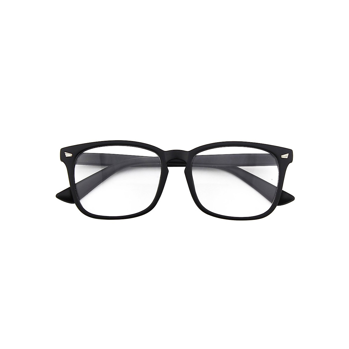 GQUEEN Fashion Glasses Non Prescription Fake Glasses for Women Men Clear Lens Square Matte Black, 201582