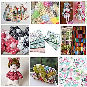 6 Pieces Cotton Fabric Squares Quilting Sewing Floral Pattern Precut Patchwork Fabric for Craft DIY Handicraft 15 x20"