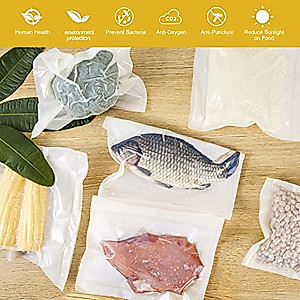 Vacuum Sealer Bags Rolls for Food Saver, GAVASTO 100% All Natural Vacuum Sealer Bags for Food, Seal a Meal Bags, Commercial Grade, BPA/BPS Free, Great for Vacuum Sealing-8x20(2Rolls), 11x20(1Roll)