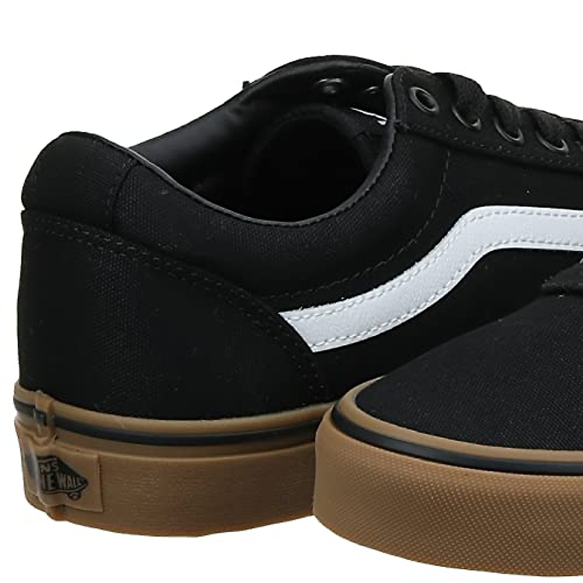 Vans Men's Ward Sneaker, Black ((Canvas) Black/Gum 7hi), 11