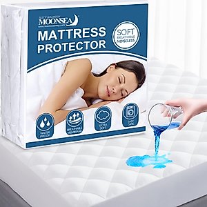 RV Short Queen Mattress Topper Pad Protector Waterproof, Absorbent 60" x 75" Mattress Pads Quilted Fitted Mattress Protector, Short Queen Mattress Cover for RV Queen Bed, Deep Pocket fit up to 18 Inch