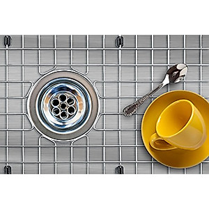Kitchen Sink Protector - 27 1/4” x 14 1/4” Sink Size - Sink Protectors for Kitchen Sink with Center Drain - Stainless Steel Sink Grid - Protect Your Sink from Scratches