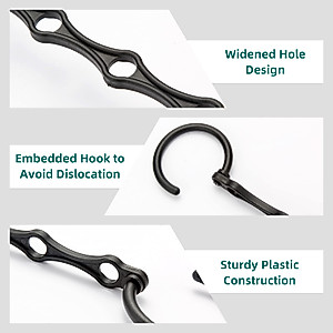 ZEDODIER Space Saving Hangers，Magic Hangers 10 Pack Sturdy Plastic Closet Space Saver Closet Organizer（Black）