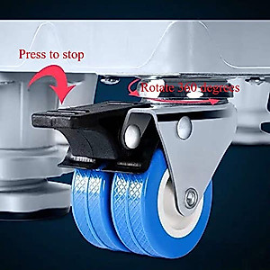 Mornteko Plant Caddy with Wheels Ajustable Universal Mobile Base with 4 Locking Double Wheels and 8 Strong Feet for Large Plants Refrigerator Washer Dryer Washing Machine