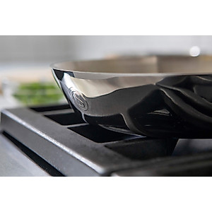 SAVEUR SELECTS Tri-ply Stainless Steel 12-Inch Everyday Pan with Lid, Induction-ready, Dishwasher Safe, Voyage Series