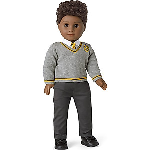 American Girl Harry Potter 18-inch Doll Hufflepuff Outfit with Sweater and Scarf Featuring House Crest, For Ages 6+