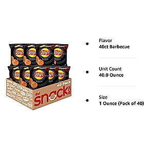 Lay's Potato Chips, Barbecue, 1 Ounce (Pack of 40)