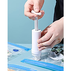 Mini Vacuum Pump Manual Vacuum Sealer Pump for Sous Vide Bags Portable Hand Pump Home Organizing Supply Storage Pump Use in Clothes and Food