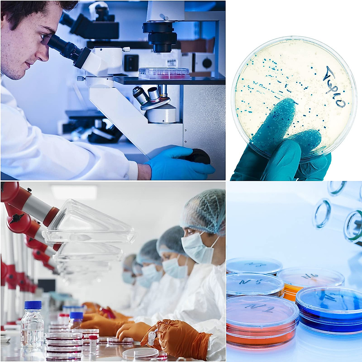 40Pack Plastic Petri Dishes Set, 4 Inch Culture Dish Plates with Lids, Clear Culture Plates with 100Pcs 3ml Transfer Pipe for School Studies, Science Projects, Art Projects