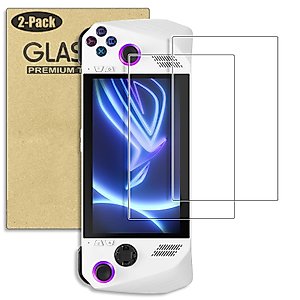 TERPINK 2 Pack Screen Protector Tempered Glass Compatible with ASUS ROG Ally Handheld 7 inch 2023, 9H Tempered Glass, 2.5D Arc Edge, Transparent Ultra HD, Anti-Scratch