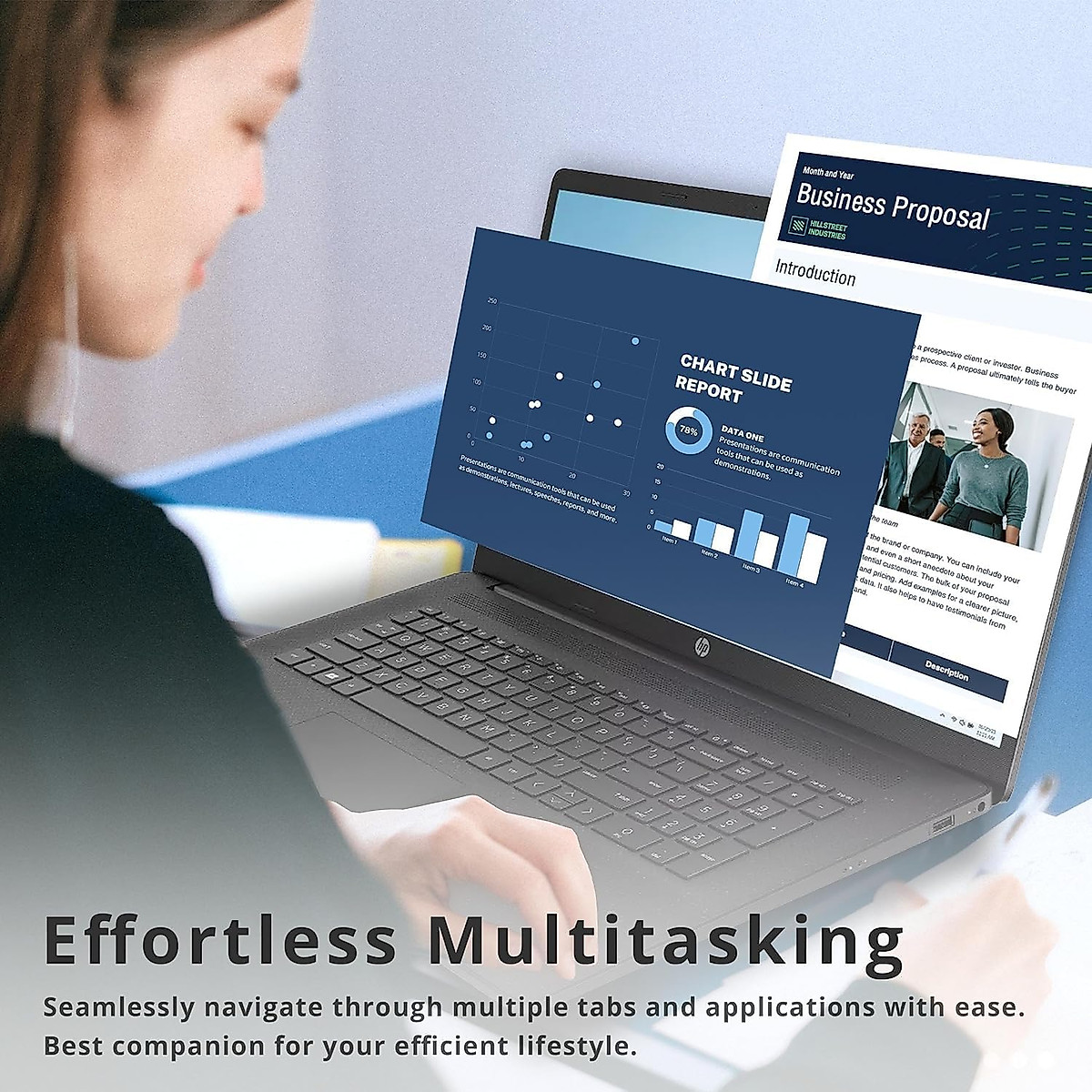 HP Laptop, 17.3 Inch FHD Business Laptop, Intel Core i7-1255U, 32GB RAM, 1TB SSD, Windows 11 Pro, Numeric Keypad, HDMI, Black, PCM