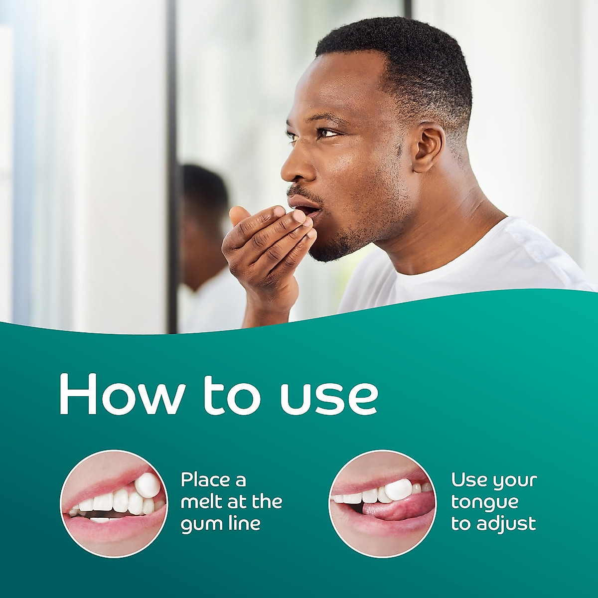 Oracoat FreshMelts Fresh Breath Stick-on Melts for Lasting Freshness, 60 Count Breath Freshener for Bad Breath, Non-Acidic & Sugar-Free, Arctic Mint