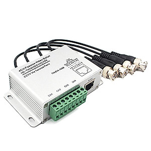 BeElion 4-CH 720P/1080P HD Passive Video Balun, Aluminium Alloy BNC to RJ45 Network Transceiver Cat5e/Cat6 Adapter AHD/TVI/CVI/CVBS for Full HD Security Surveillance Camera System