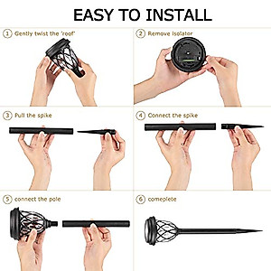 EXCMARK 10 Pack Solar Lights Outdoor Garden Pathway Solar Powered Yard Lights for Walkway Sidewalk Driveway.