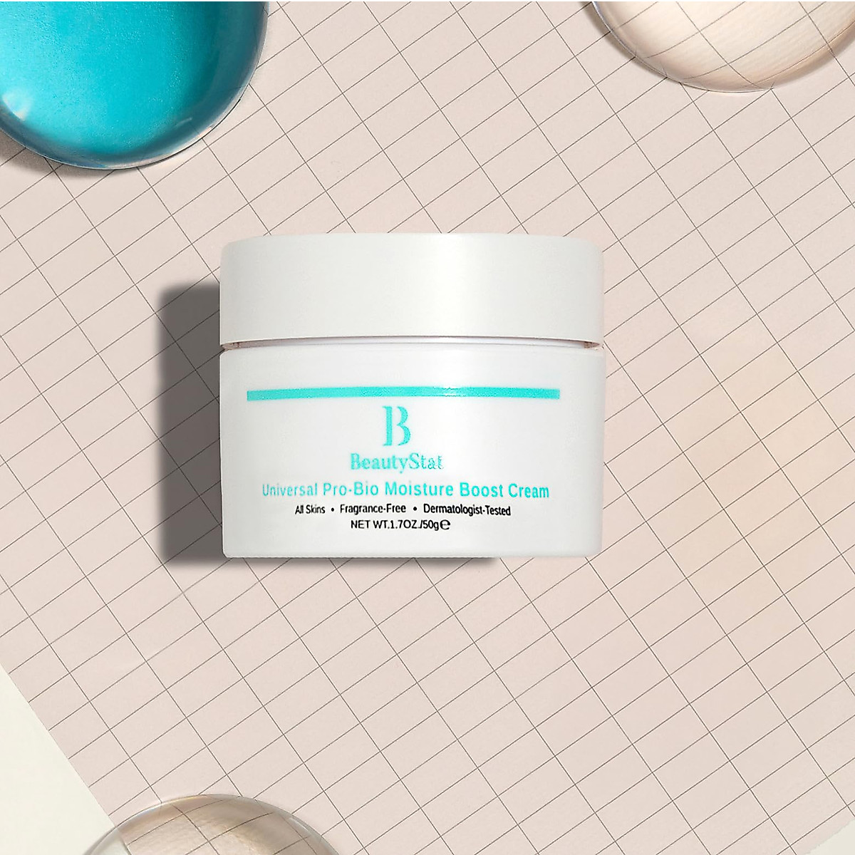 BeautyStat Probiotic 24HR Moisture Boost Cream - Daily Moisturizer Face Cream with Probiotics, Ceramides, Hyaluronic Acid for Natural Anti Aging for Dull, Dry Skin, Fine Lines, Wrinkles (1.7oz / 50ml)