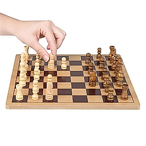 The Dreidel Company Classic Wooden Board Games, Great for Prizes, 10" (10" Wooden Checkers)