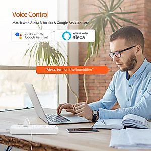 Tenda SP15 Smart WI-FI Plug Smart Power Strip, Surge Protector with 3 Individually Controlled Smart Outlets and 2 USB Ports, Surge Protection, Alexa Voice Control and Google Home, 1875W|15A|White