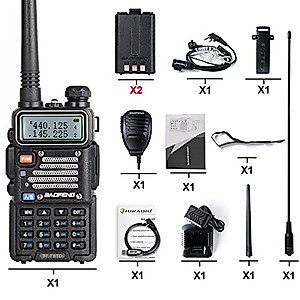 BaoFeng Radio (Upgraded from BaoFeng UV-5R) 8Watt Ham Radio Handheld with Extra 1800mAh Battery and 771 Long Antenna Dual Band Walkie Talkies Two Way Radio Includes Full Kit