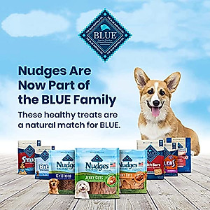 Blue Buffalo Nudges Jerky Chews Natural Dog Treats Small Breed, Chicken, 12oz Bag, 10 Count