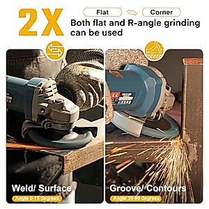 SI FANG Premium Zirconia Curved Flap Discs 4 1/2 Inch Sanding Disc for Angle Grinder, 60 Grit Zirconium Oxide Round Corner Edge Grinding Wheel for Wood Metal - 5 Pack