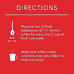 Tim Hortons Original Blend, Medium Roast Ground Coffee, Made with 100% Arabica Beans, 24 Ounce Bag