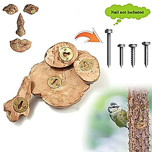 Old Man Tree Hugger Tree Face Decor Statues Bark Ghost Face Facial Features Decoration Whimsical Sculpture Garden Peeker Tree Face Decor for Outdoor Funny Yard Garden Art for Easter Creative Props