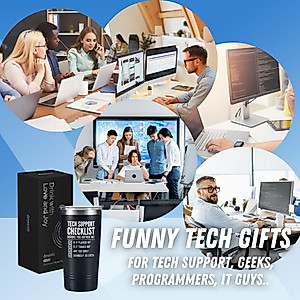 Onebttl Tech Support Gifts Funny Tumbler Coffee Mug, Gifts for Help Desk, Technician, Programmer, Tech Lover, Stainless Steel Insulated 590ml/20oz