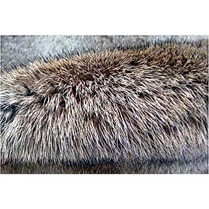100% Natural Rabbit Fur Bed Throw Blanket,Rug,Rabbit Fur Blankets/Plates Furry Soft Warm Lush Fur Throw Home Decoration Reprocessed DIY Materials (21.65" x 43.3" Straw Yellow)