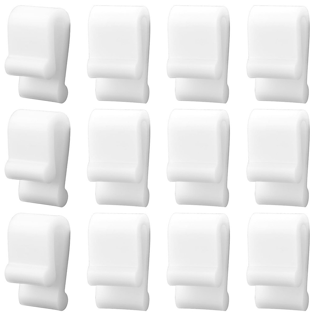 12pcs Dutch Oven Lid Protector Clips, Silicone Cookware Protector Clips Pot Lid Flexible Bumpers Lifter Accessories for Stacking Pan and Display of Dutch Oven Pots (White)