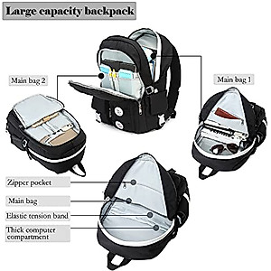 Makukke Corduroy Totes Bag Bundle| School Backpacks for Teen Girls - Laptop Backpacks 15.6 Inch College Bookbag