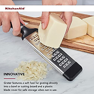 KitchenAid Gourmet Etched Medium Grater, One Size, Black