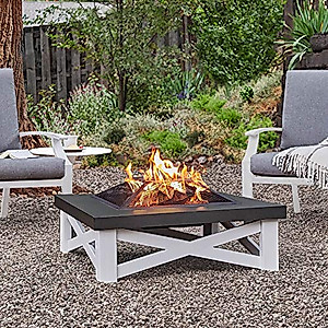 Real Flame 350-WHT Austin Fire Pit, White