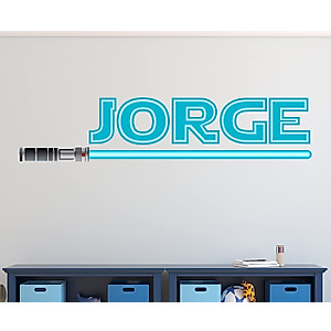 Kyle Cornhole Sword Custom Name Wall Decal - Wall Sticker - Blade Wall Decor Art Peel & Stick Vinyl Removable for Kids Green