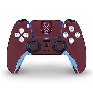 Head Case Designs Officially Licensed West Ham United FC Jersey 2020/21 Home Kit Vinyl Faceplate Gaming Skin Decal Compatible With Sony PlayStation 5 PS5 Digital Edition Console & DualSense Controller