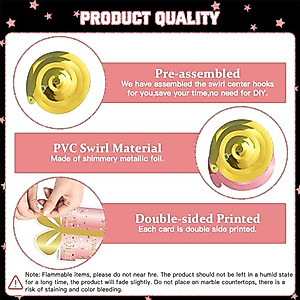 36PCS Pink Rose Gold 13th Birthday Decorations Hanging Swirls for Girls, Happy 13th Birthday Party Supplies Vintage 2012 Foil Swirls,Thirteen Years Old Birthday Ceiling Hanging Decorations Party Decor