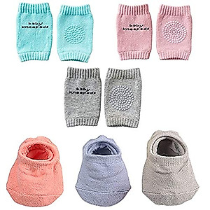 Baby Crawling Pads Anti Slip Knee Pads Unisex Baby Knee Protectors Toddler Leg Warmer Safety Walking Kneepads