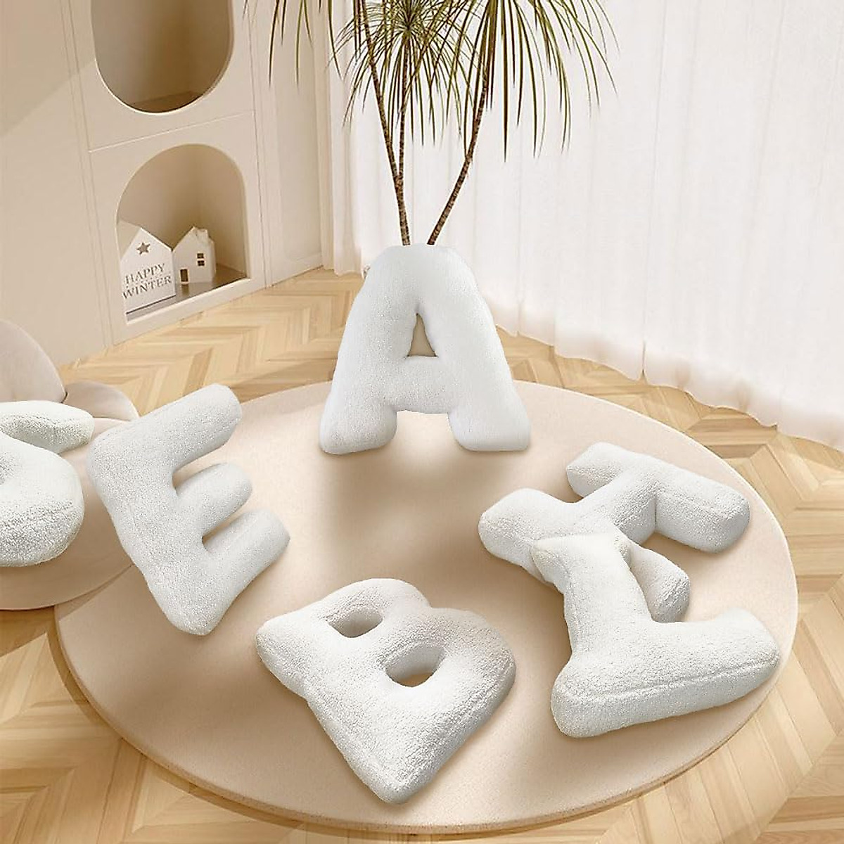 QUSLIMY Letter Plush Pillow, Decorative Throw Pillows for Bed Couch, Letter Hugging Throw Pillows, Letter Pillows English A to Z for Sofa Bedroom Living Room