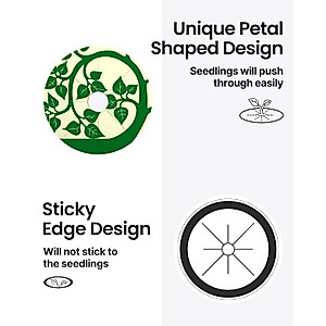 iDOO 102Pcs Seed Pot Labels Sticker, PVC Round Peel and Stick Hydroponic Garden Label, Plant Grow Basket Label