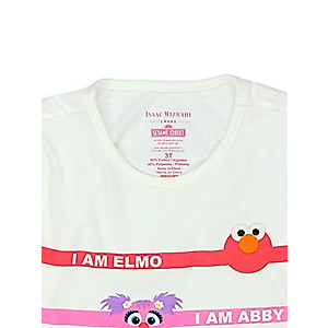 Isaac Mizrahi Loves Sesame Street Elmo Toddler Baby Short Sleeve T-Shirt Tee (2T, White)