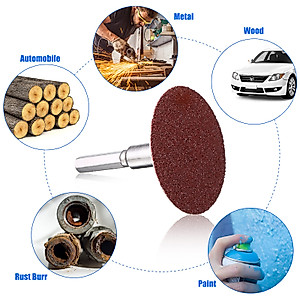 150 Pcs Sanding Discs Set, Die Grinder Accessories Sanding Disc 2 Inch, 36 Grit 60 Grit 80 Grit Roll Lock Discs for Die Grinder Surface Prep Strip Grind Polish Burr Remove