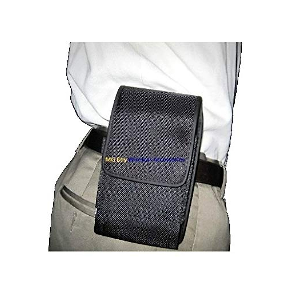 Mgbca Nylon, Tablet Sleeve Pouch, Extended Vertical Black Holster Pouch Case W/Fixed Belt Clip fits Amazon Kindle Fire 6.0 Inch 4th Gen Tablet