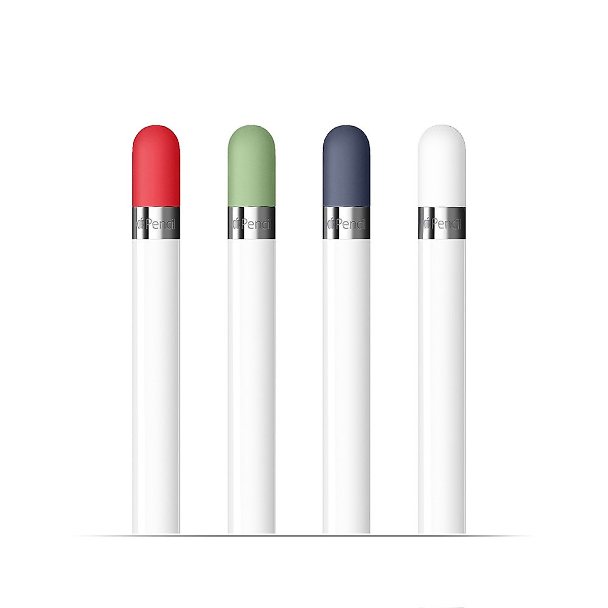 FRTMA Compatible with Apple Pencil Cap, 4 Colors Combo - Midnight Blue/White/Mint/Red