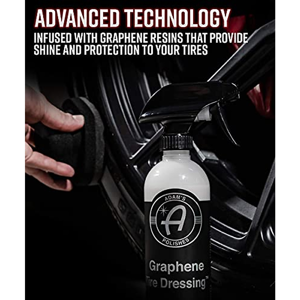 Adam's Graphene Ceramic Spray Coating, Graphene Tire Shine, Graphene Detail Spray, & Graphene Shampoo Bundle