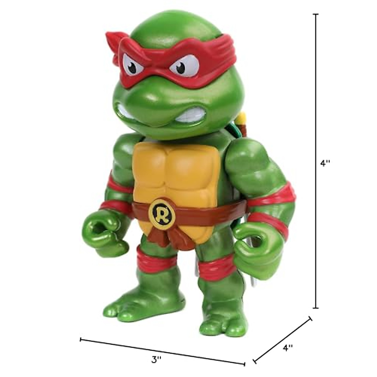 Jada Toys "Teenage Mutant Ninja Turtles 4"" Raphael Die-cast Figure, Toys for Kids and Adults, red