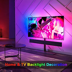 LED Strip Lights 16.4FT,RGB Strip Lights with Color Changing&LED Lights for TV 65-75in,14.3ft USB TV Led Backlight with Music Sync,RGB Led Strip Lights with Bluetooth Remote,Room Led Lights for Bedro