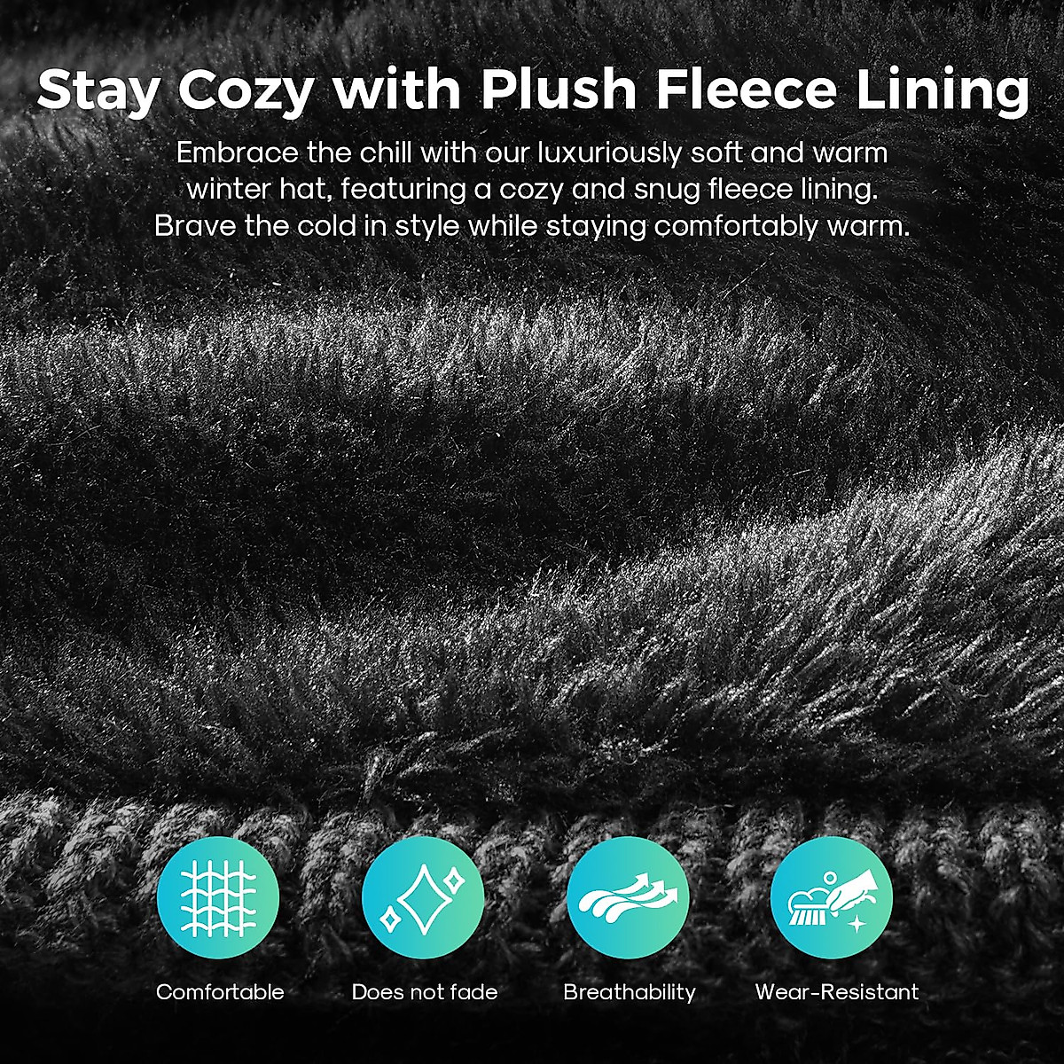 Bluetooth Beanie with Light for Men, Beanie with Light Unisex USB Rechargeable Hands-Free 4 LED, Headlamp Cap with Wireless Headphones Built-in Speaker Mic Gifts for Men Dad Teen (Black)