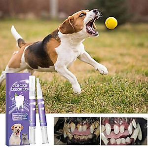 Pet Oral Repair Gel, Pet Oral Repair Gel for Dogs, Pet Oral Restoration Gel, Pet Teeth Whitening Pen, Targets Tartars, Without Brushing, Pet Breath Freshener Gel Care Cleaner (3 Pcs)