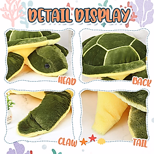 Civaner Turtle Stuffed Animals Sea Turtle Plush, Valentines Day Gifts for Kids, Plush Pillow Toys, Tortoise Toys Doll for Birthday(30 Inches)
